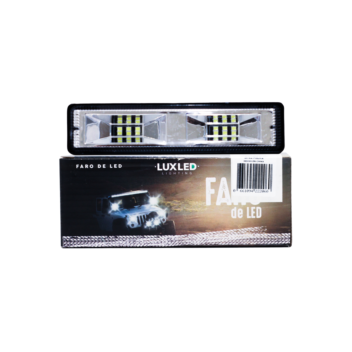 FARO DE LED RECTANGULAR 12 LED DUAL FLASH – LR Distribuidor